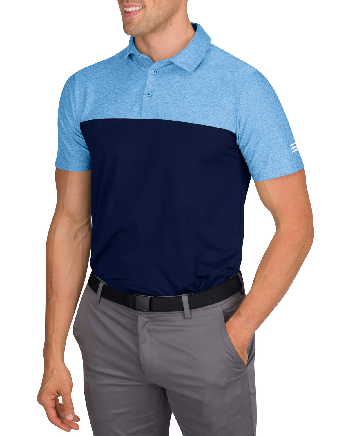 Men’s Two-Toned Colorblock Golf Polo